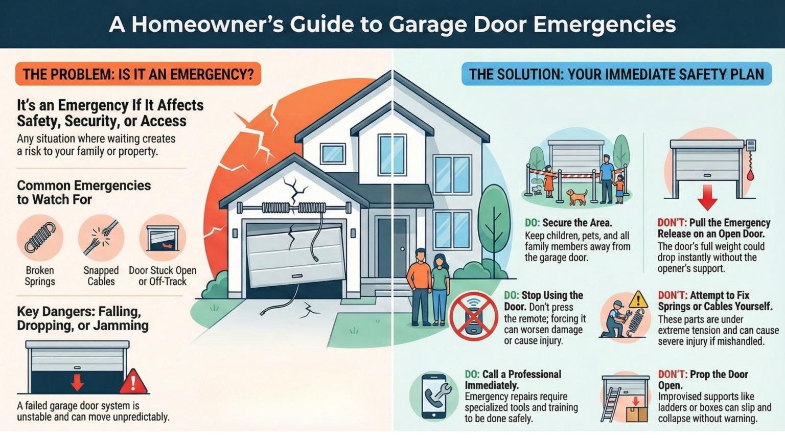 What Counts as an Emergency Garage Door Repair (And What Can Wait?)?